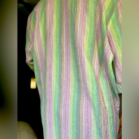 BonWorth | Tops | Vintage Pastel Rainbow Collared Shirt | Poshmark